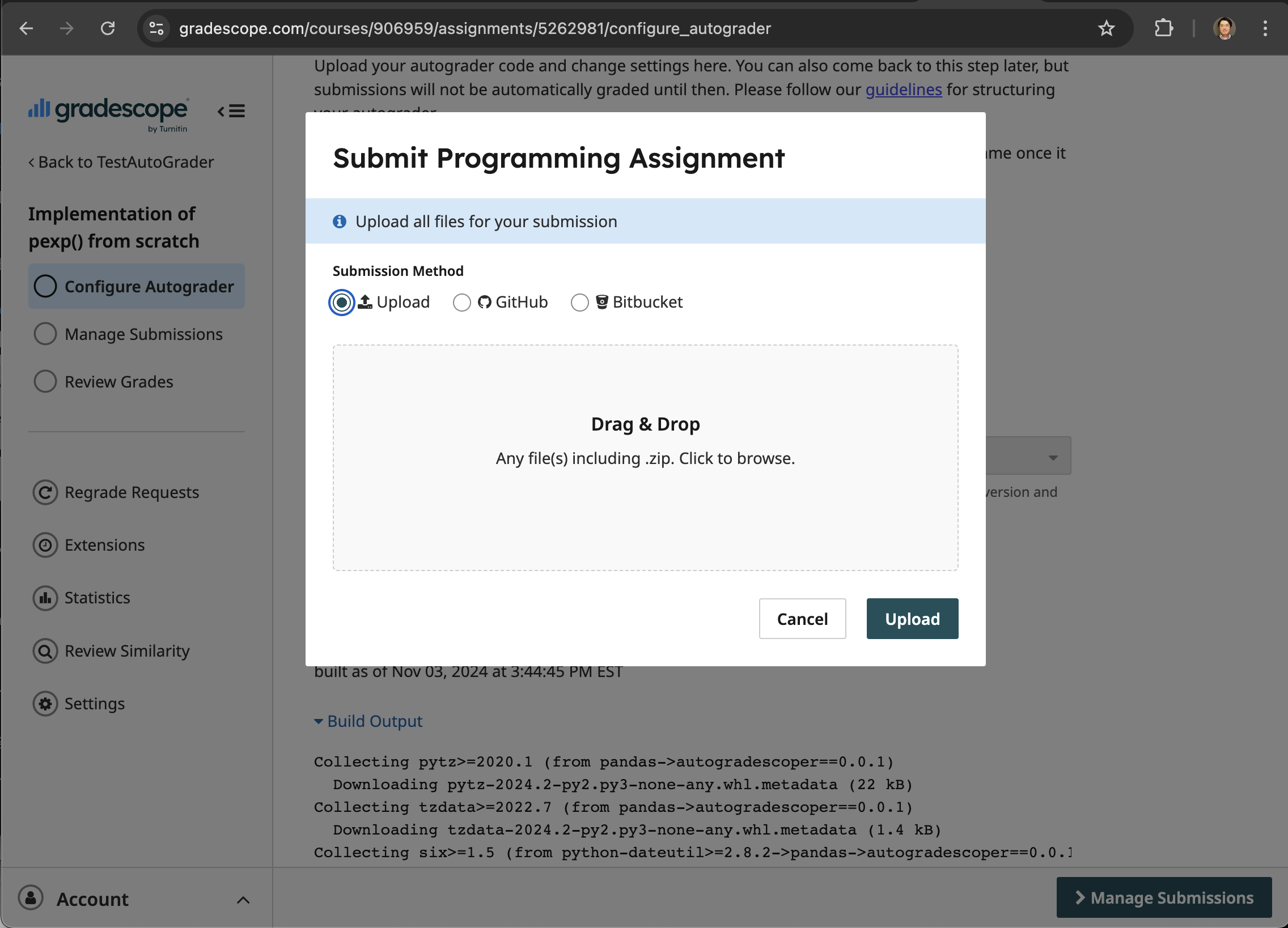 Quickstart - autogradescoper